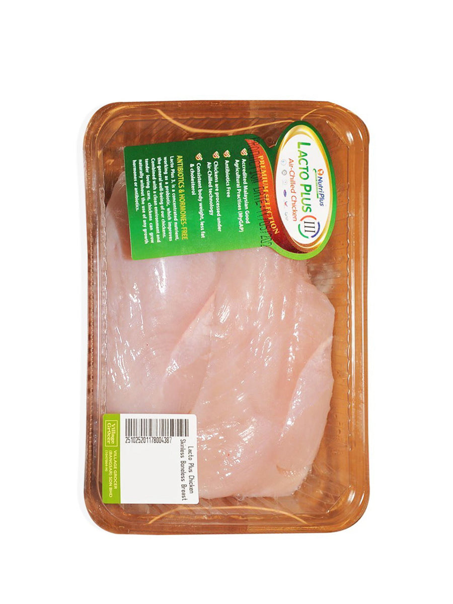 LACTO PLUS CHICKEN SKINLESS BONELESS BREAST (+/- 500G) – Village Grocer ...